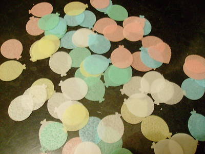50 Small Precut Edible wafer/rice paper Balloons in various colours ...