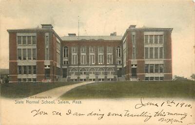 Massachusetts, MA, Salem, State Normal School UDB Postcard PM 1910 | eBay