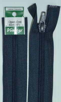 Vizzy Open End Zip 40cm, Colour 59 NAVY, A Quality Brand Name Zipper ...