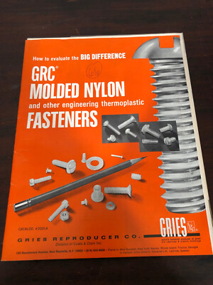 Vtg GRC Molded Nylon Fasteners Catalog | eBay