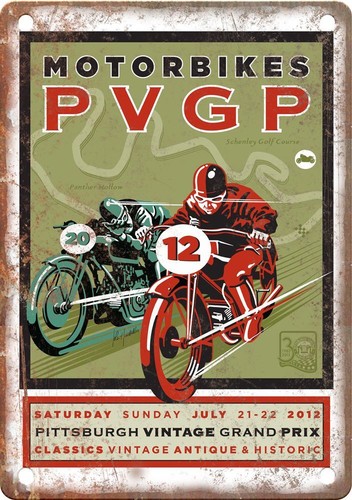 Vintage Motorcycle Poster Art Reproduction Metal Sign F82 | eBay