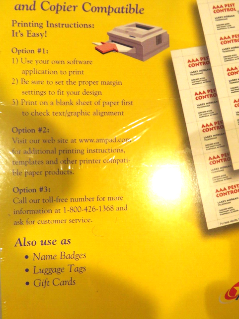 Print Your Own Business Cards - PC Papers by Ampad Plain Ivory100 Ct ...
