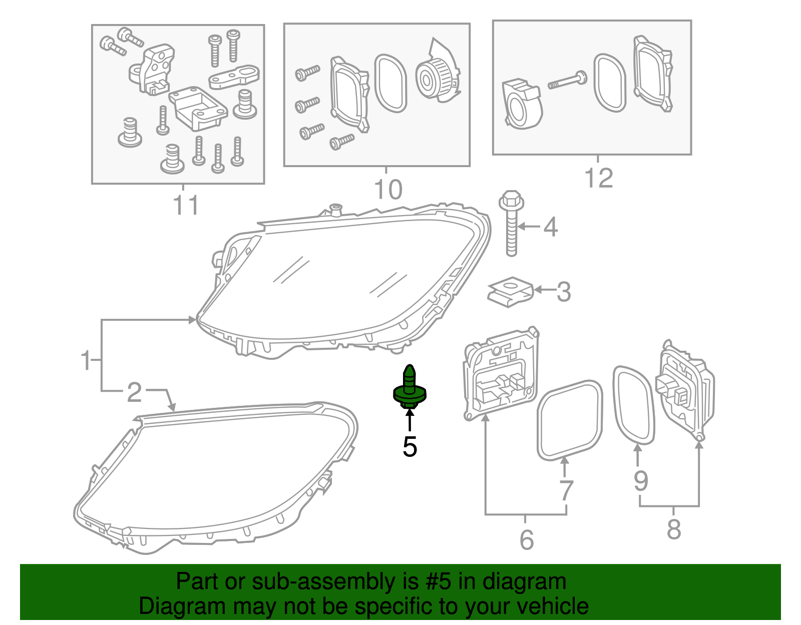 Mercedes-Benz 0019905200 Genuine OEM Headlamp ASSY Bolt for sale online ...