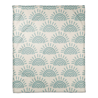 Creative Products Blue Sun Pattern 50 x 60 Coral Fleece Blanket | eBay