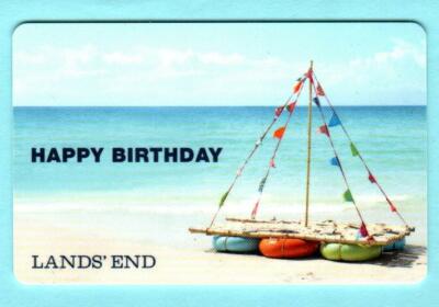 LANDS' END Happy Birthday Raft on Beach 2013 Gift Card ( $0 ) | eBay