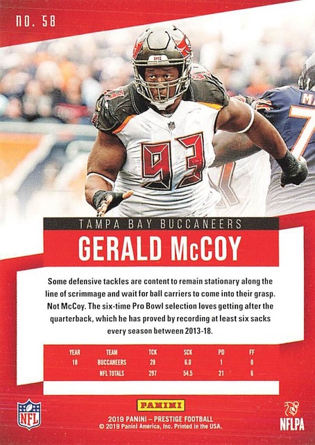 2019 Panini Prestige - #58 Gerald McCoy for sale online | eBay