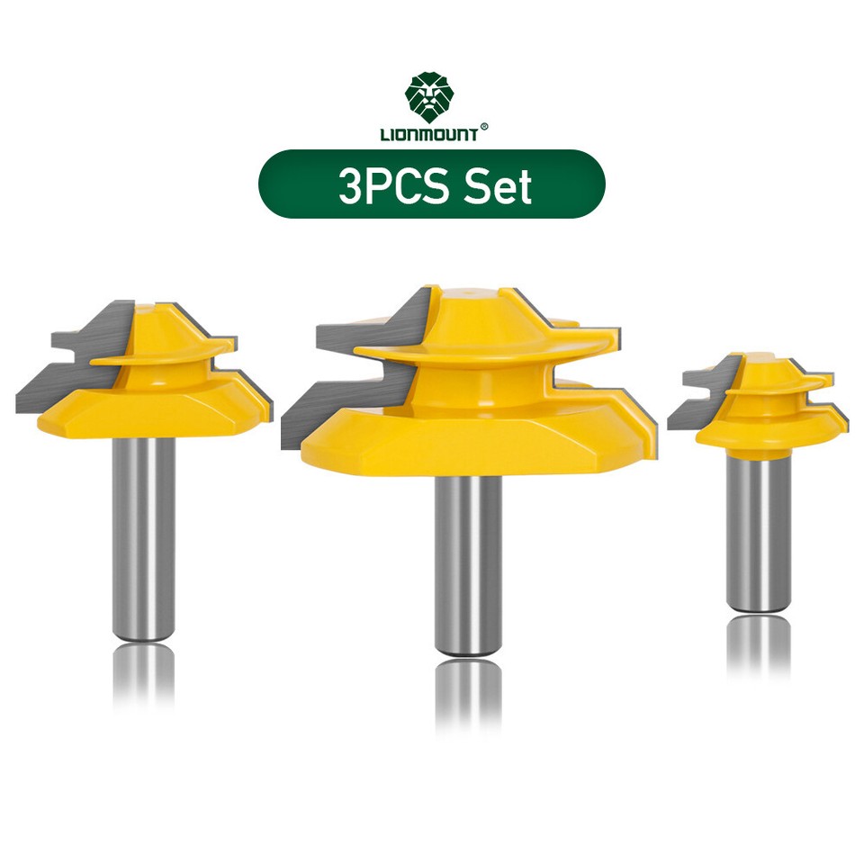 12mm 1/2 Shank Lock Miter Router Bit 45 Degree Woodworking Joint Glue ...