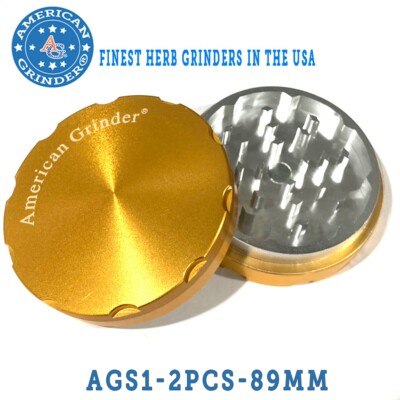 AMERICAN GRINDER®️ 89mm 2 PC sharp teeth herb tobacco magnetic Aluminum ...