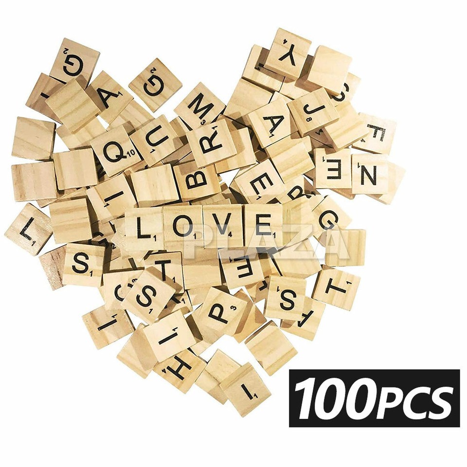 500pcs Wooden Letters Alphabet Scrabble Tiles Letters & Numbers For ...