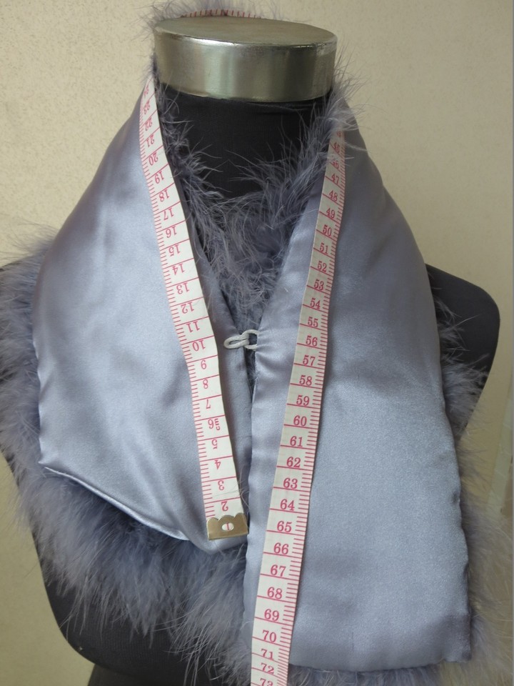 Women Real Ostrich Feather Fur Scarf Shawl For Wedding Party Dinner ...