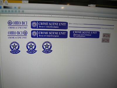 Ohio BCI Crime Scene Truck Decals 1:64 two for one money | eBay