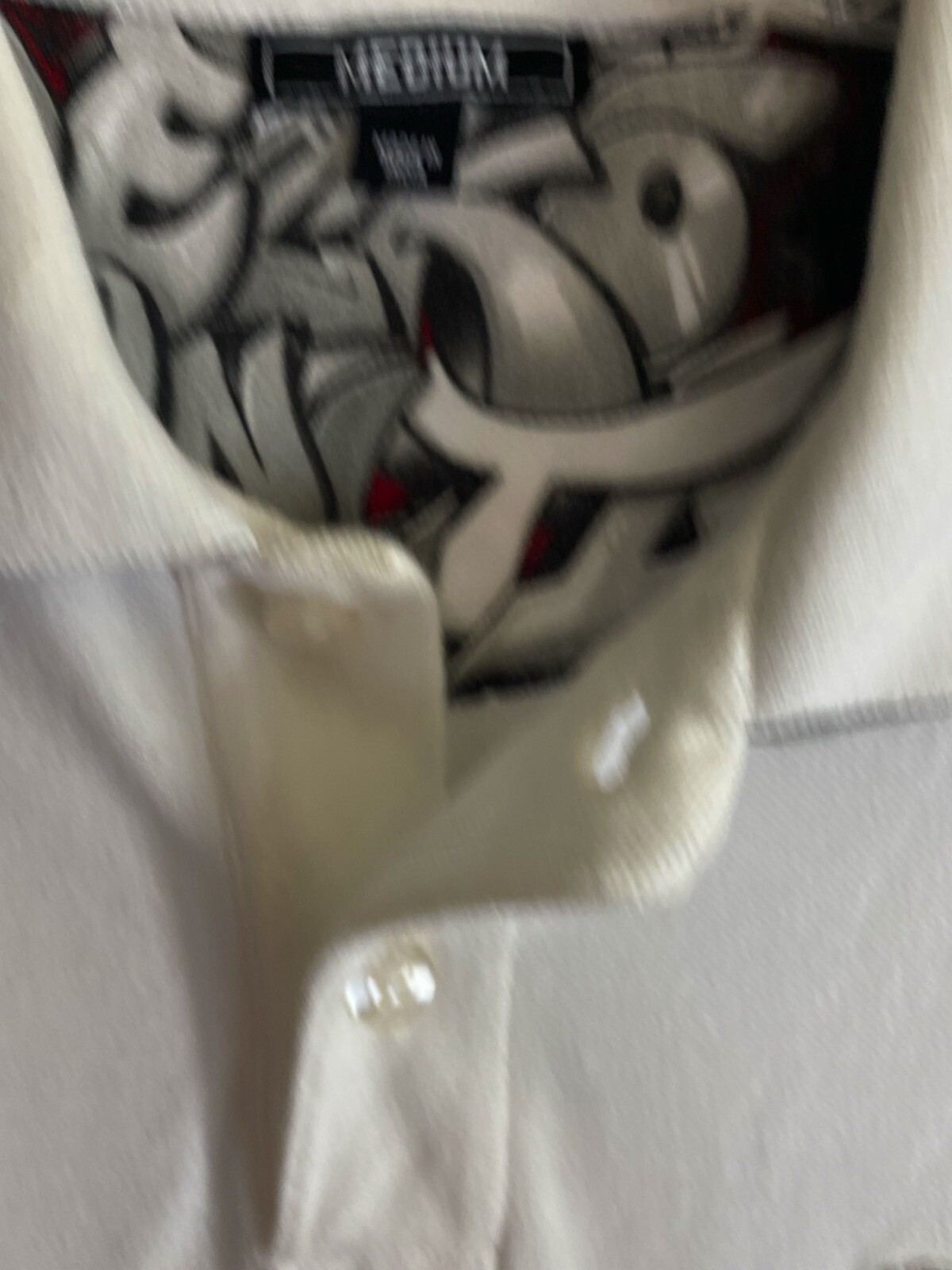 MArc Ecko White Embroidered Rhino POLO SHIRT Medium M - Gem