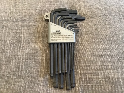 Sears Craftsman 13pc Metric Ball End Hex Key Set 46755 Used | eBay