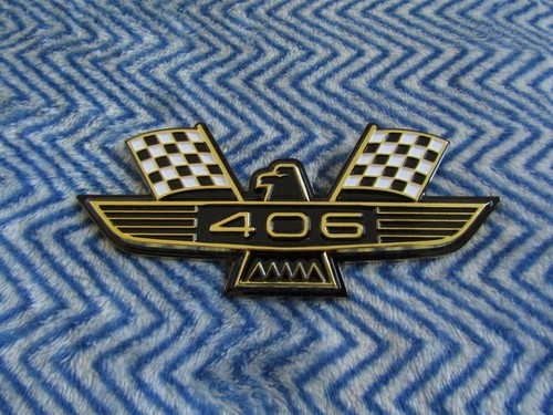 1962 1963 FORD GALAXIE EAGLE FRONT FENDER EMBLEM BADGE "406" GOLD | eBay