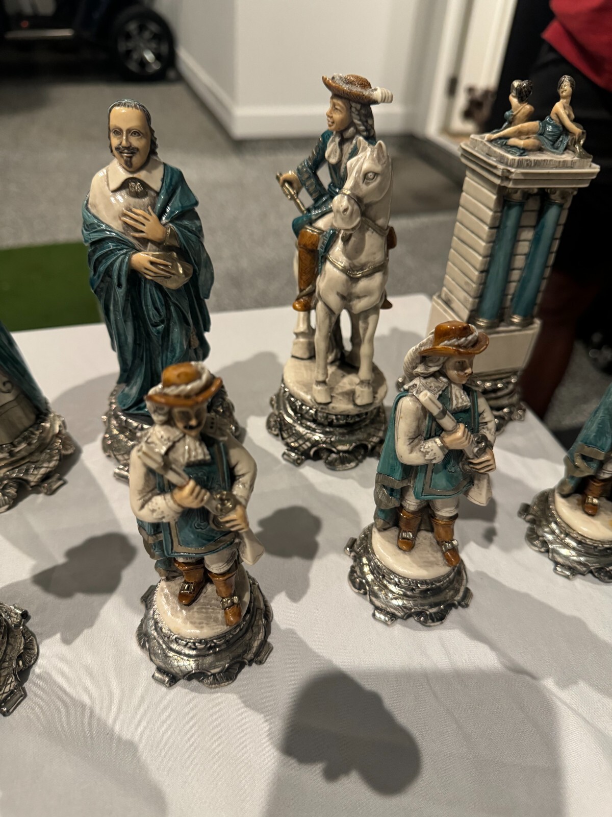 Chess The Sun King Louis The XIV Chessmen Set Hand Painted King Height ...