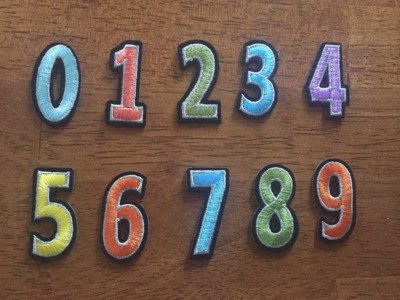 Number 0-9 patch, number Embroidered patch, number iron on patch | eBay