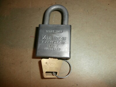 Vintage American Lock Co Series 5200 USA Hardened US PFJ w/ Key | eBay