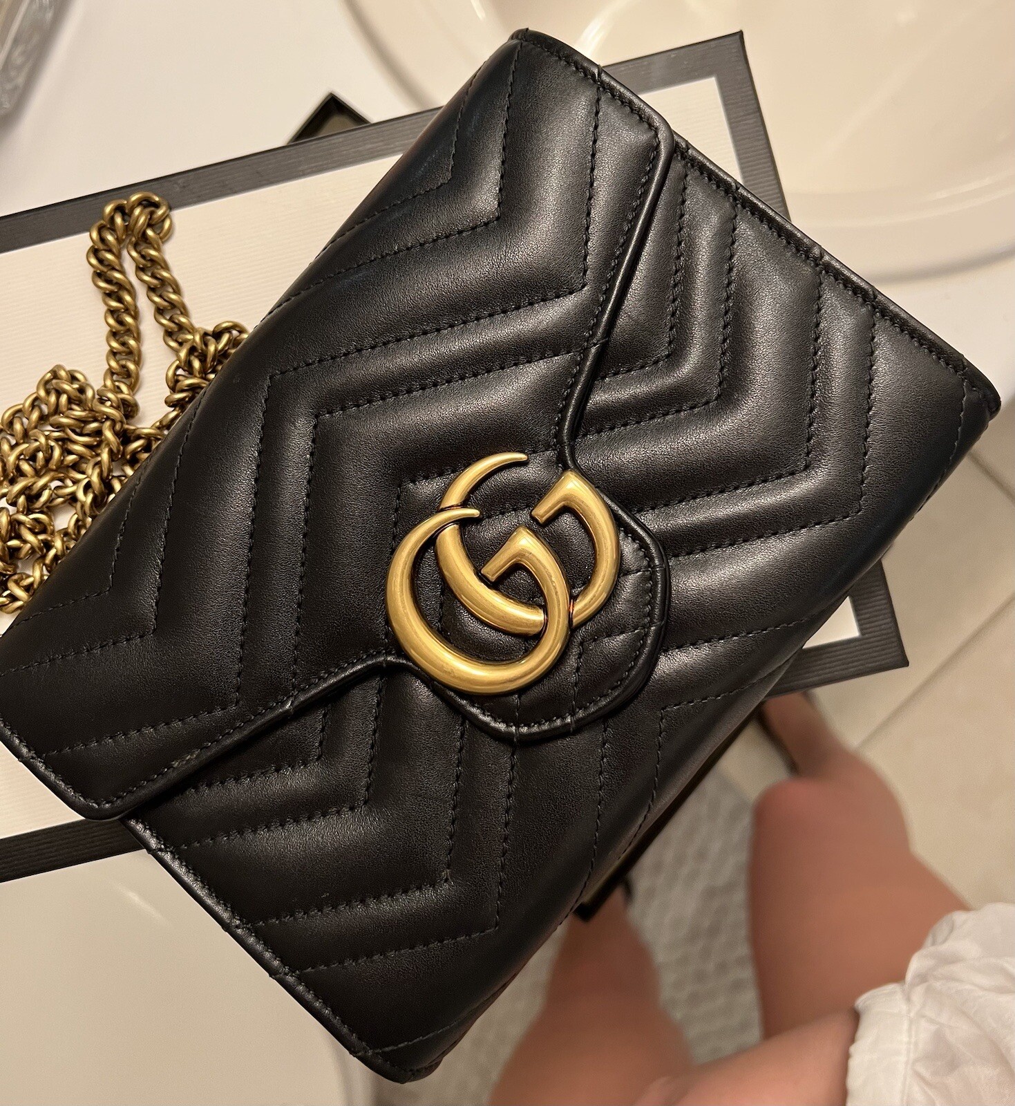 Gucci authentic GG Mormont Bag In Black - Gem
