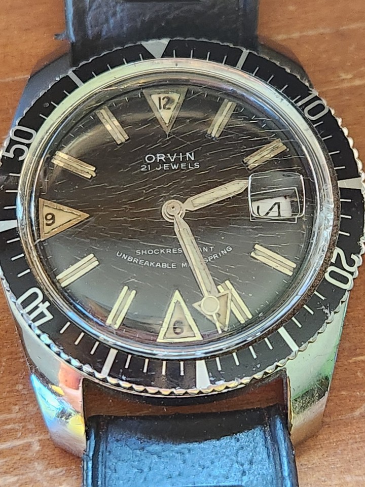 Vintage ORVIN 21 jewel DIVE WATCH | eBay