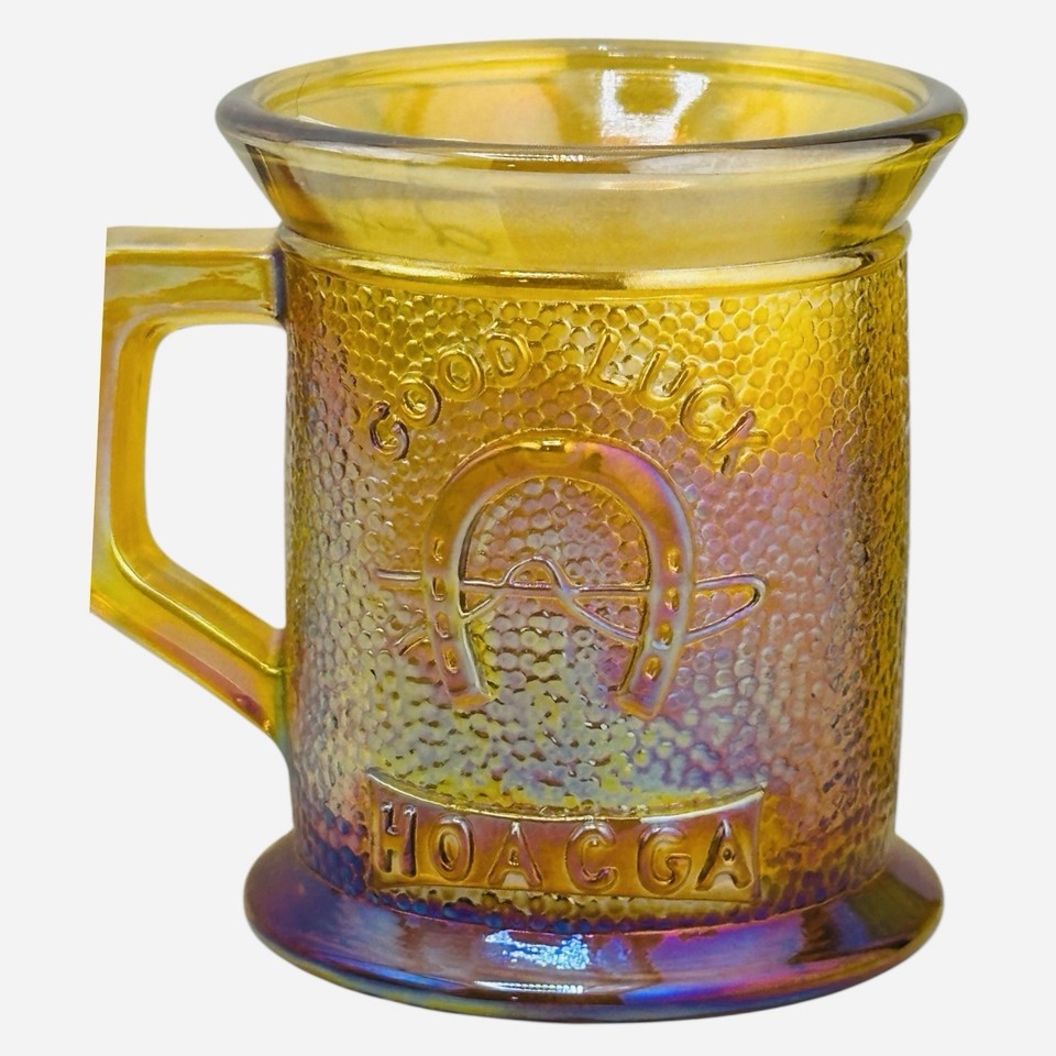 Fenton Good Luck Mug Toothpick Holder for HOAGA Gold Carnival 21St Year ...