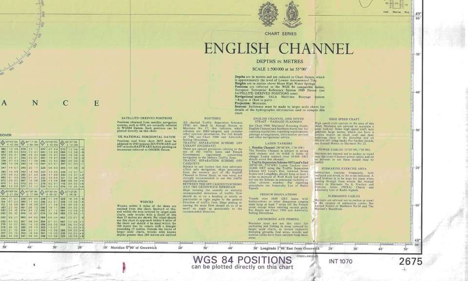 Admiralty 2675 English Channel Marine Map Nautical Chart Ship Wall ...