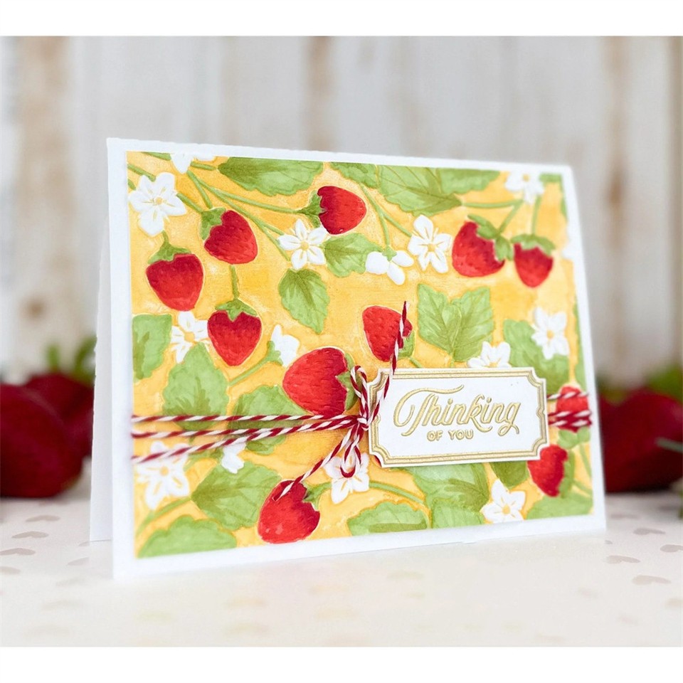 Strawberry Fields 3D Embossing Folder for DIY Scrapbook Embossing Cards ...