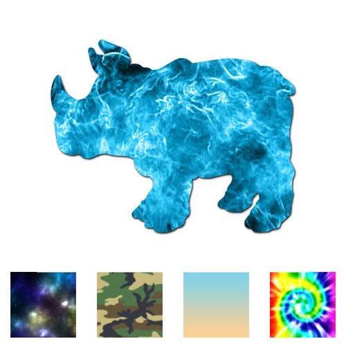 Rhinoceros Rhino - Vinyl Decal Sticker - Multiple Patterns & Sizes ...