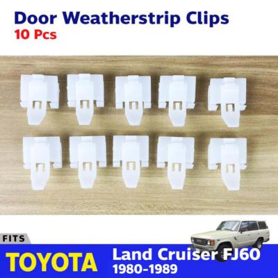 10 Pcs Weatherstrip Door Glass Clips Fits Toyota Land Cruiser FJ60 FJ62 ...