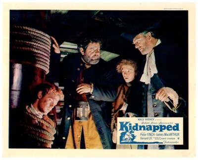 Kidnapped Original Lobby Card Walt Disney James MacArthur Bernard Lee ...