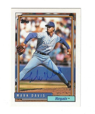 Signed Autographed MARK DAVIS Kansas City Royals 1992 Topps Card #766 ...
