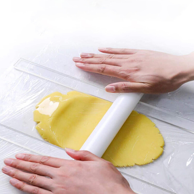 2Pcs Acrylic Biscuit Cake Rolling Tool Balance Ruler Fondant Icing ...