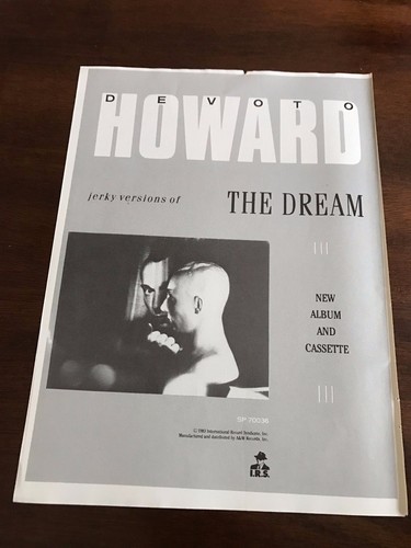 1983 VINTAGE 8X11 PROMO PRINT Ad FOR HOWARD DEVOTO JERKY VERSIONS OF ...