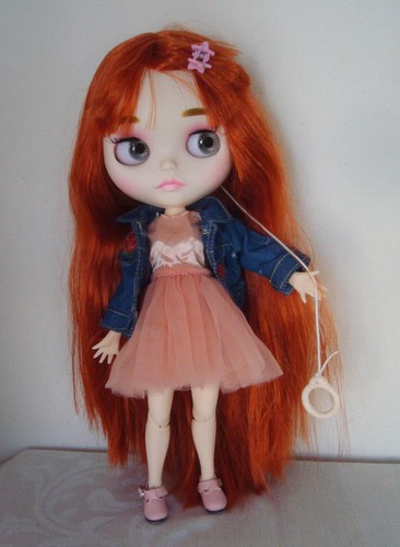 Blythe Doll Mate face jointed Body Ginger Hair dress jacket shoes 18 ...