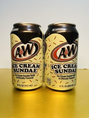 🔥 New Limited Edition A&W Ice Cream Sundae Sweet Root Beer Soda (2 Cans ...