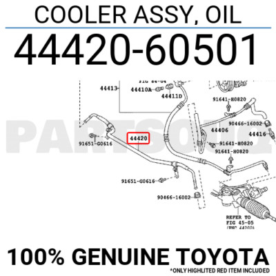 4442060501 Genuine Toyota COOLER ASSY, OIL 44420-60501 | eBay
