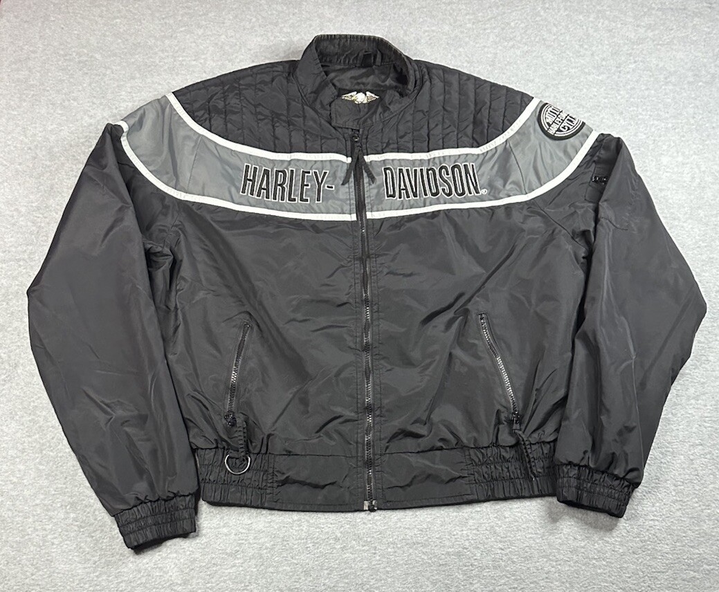 Harley Davidson Racing Jacket Mens Extra Large VTG Y2… - Gem