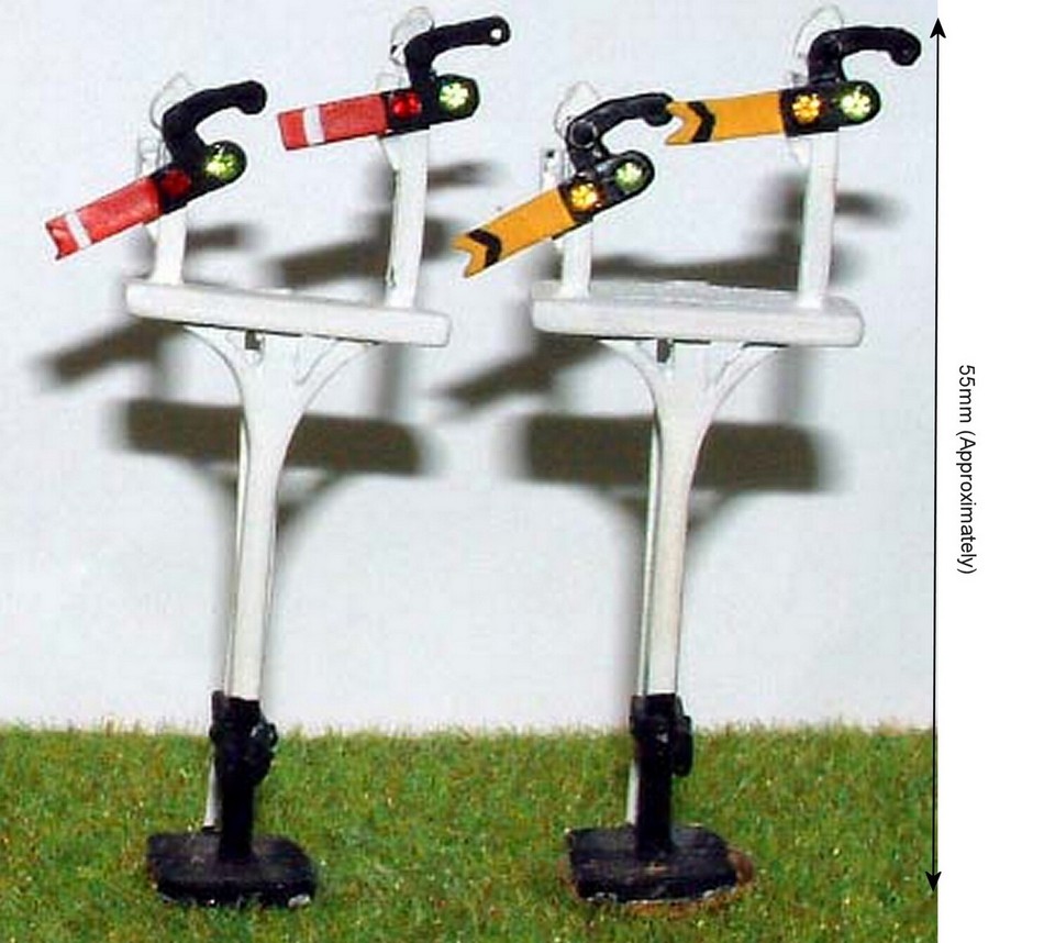 Double post Railway Signal Upper quad D2 UNPAINTED N Gauge Langley ...