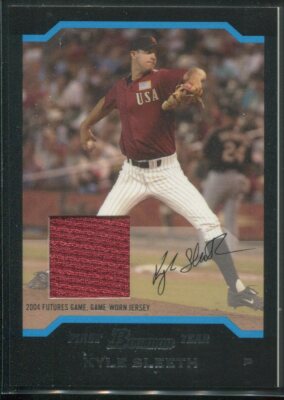 2004 Bowman Draft Futures Game Jersey Relics #158 Kyle Sleeth Jersey ...