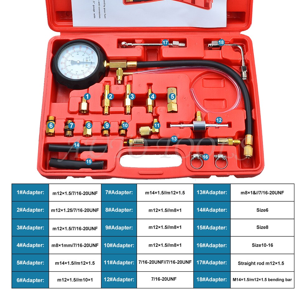 0-140 PSI Fuel Injection Pump Pressure Tester Injector Pump Pressure ...