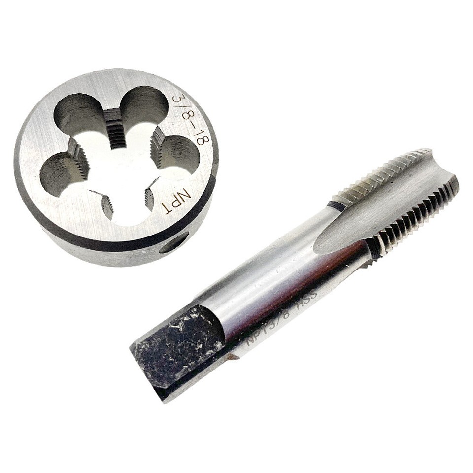 3/8-18 NPT Tap and Die Set RH Right Hand HSS 3/8x18 Tap Die 3/8 x 18 ...