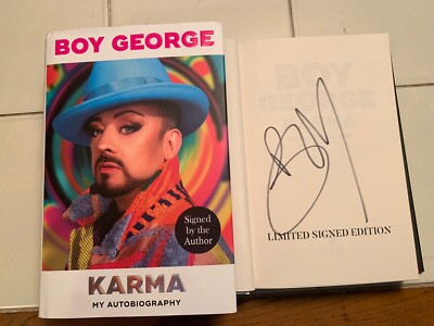 Boy George SIGNED BOOK Karma : My Autobiography UK 1ST ED. Hardcover ...