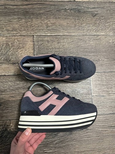 Hogan Platform sneakers sz 38 blue Suede women’s | eBay