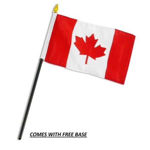 CANADA FLAG DESK SET WITH BASE 4x6 INCHES - TABLE STICK FLAG | eBay