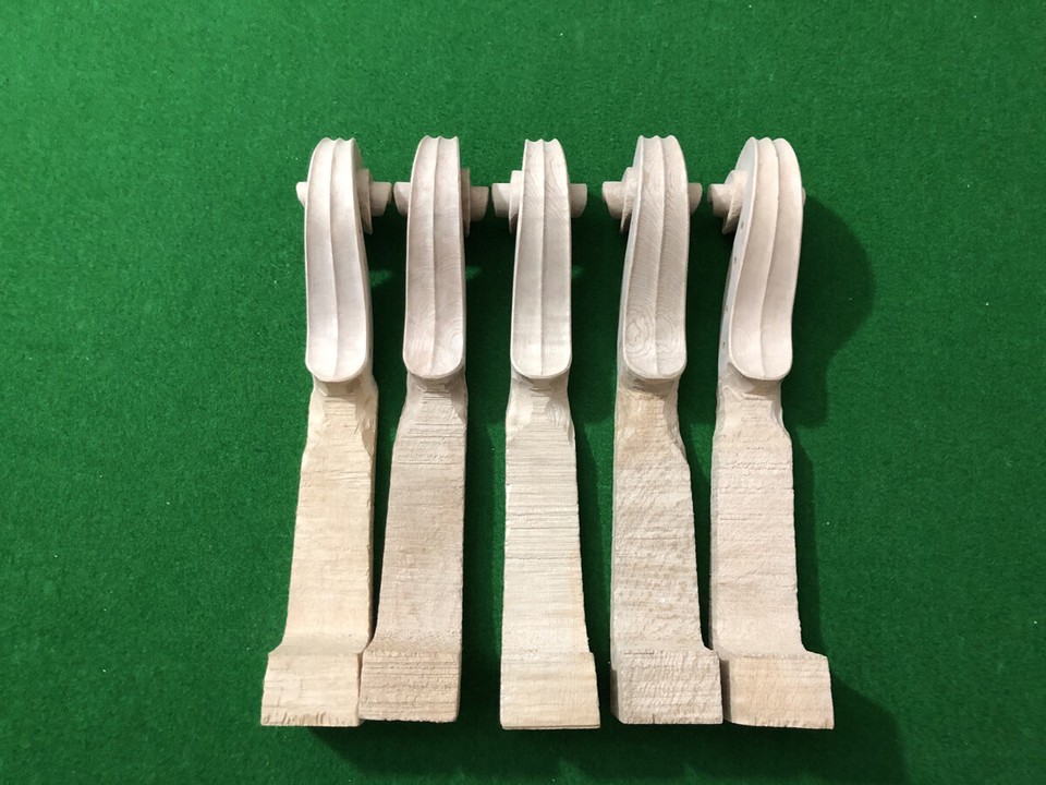 1X Hand-Carved Flame Maple 4/4 Violin Neck Violin Parts / Accessories ...