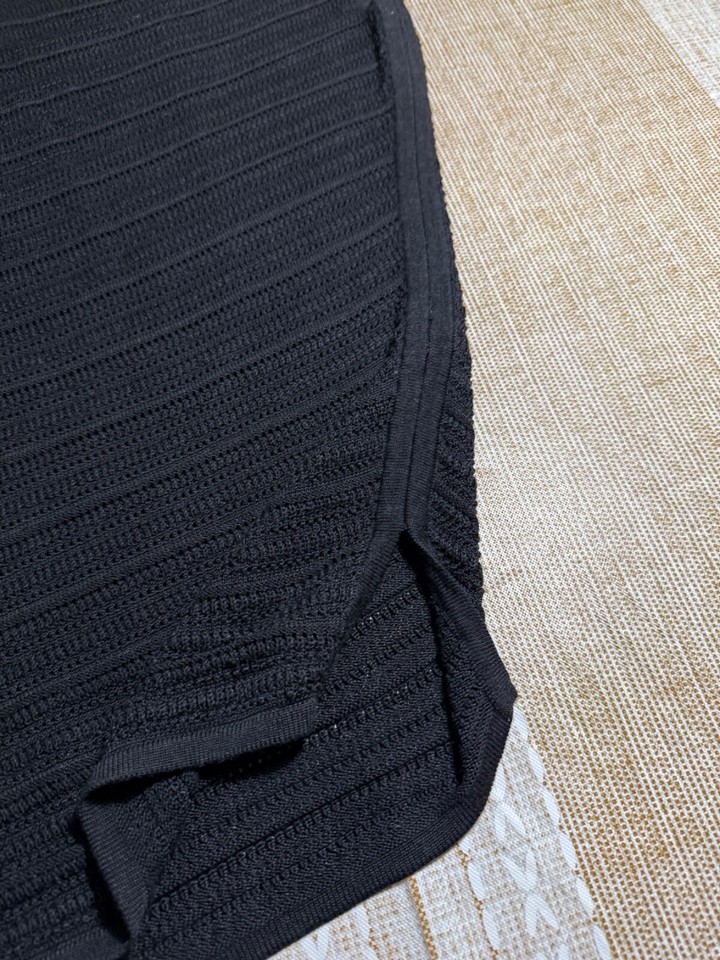 White House Black Market Black sleeveless Asymmetrical top size L | eBay