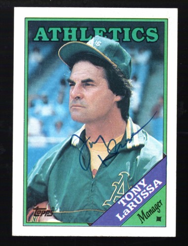 1988 Topps Tony LaRussa Autographed Card #344 Oakland A's | eBay