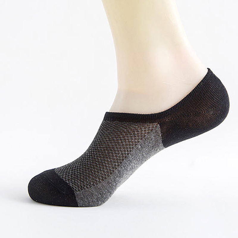 Clearance 5 Pairs Mens Thin Socks Invisible Ankle Low Bamboo Breathable ...