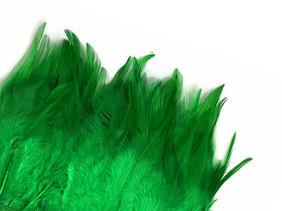 1 Yard - Green Rooster Neck Hackle Saddle Feather Wholesale Trim Craft ...