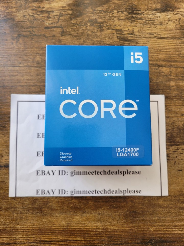 NEW Intel Core i5-12400F CPU 6-Core 12-Thread 4.4GHz LGA1700 Alder Lake ...