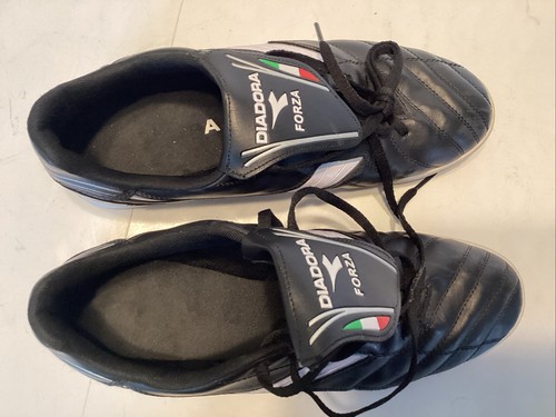 diadora forza men’s soccer cleats 11.5 150529 black/white | eBay